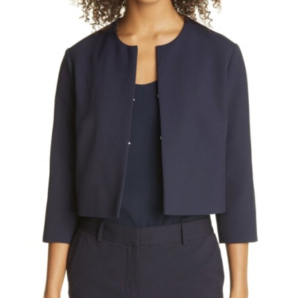 Hugo Boss | Jackets & Coats | Hugo Boss Navy Collarless Blazer | Poshmark